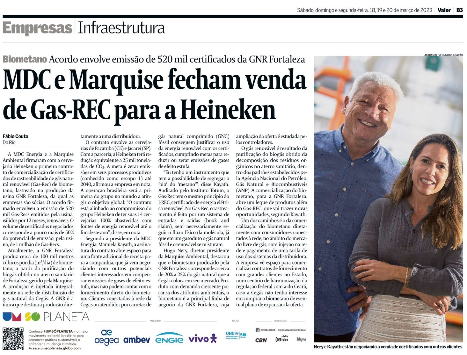 Venda de GAS-REC é destaque em matéria do jornal Valor Econômico - MDC ...
